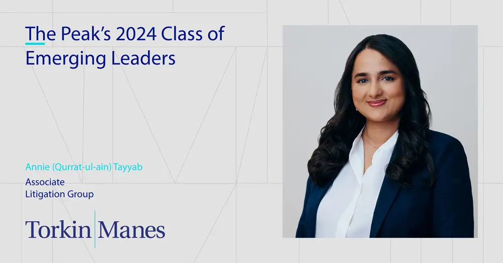 Torkin Manes’ Annie (Qurrat-ul-ain) Tayyab Named to The Peak’s 2024 Class of Emerging Leaders