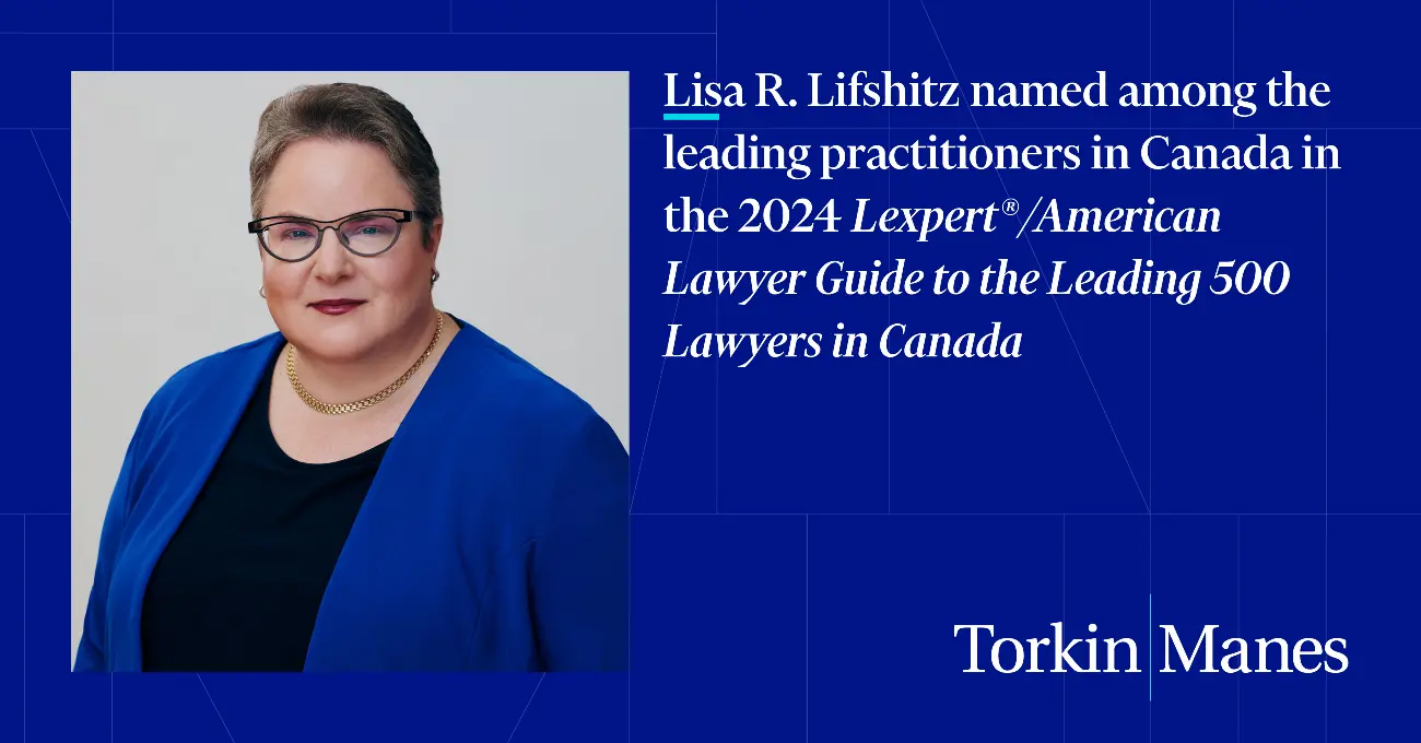 Lisa R. Lifshitz named among the leading practitioners in Canada in the ...