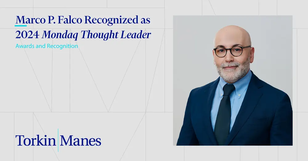 Marco P. Falco Recognized as 2024 Mondaq Thought Leader