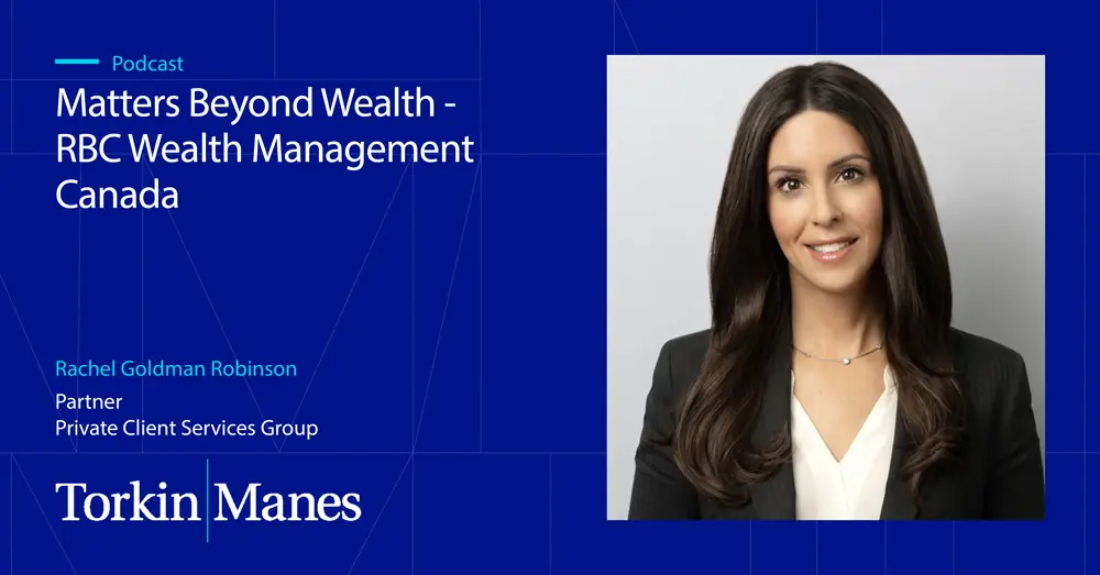 Rachel Goldman Robinson was a guest on the Matters Beyond Wealth Podcast